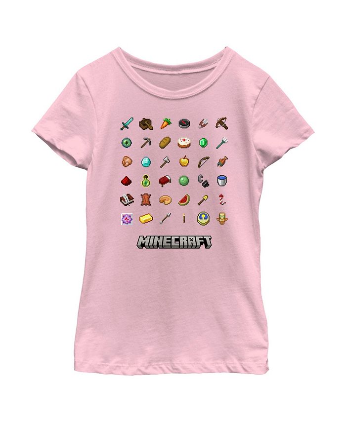 Microsoft Girl's Minecraft Item Collection Child T-Shirt - Macy's