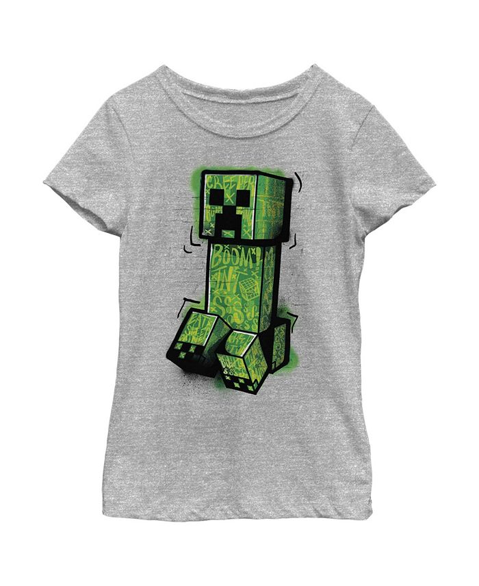 Microsoft Girl's Minecraft Graffiti Creeper Child T-Shirt - Macy's