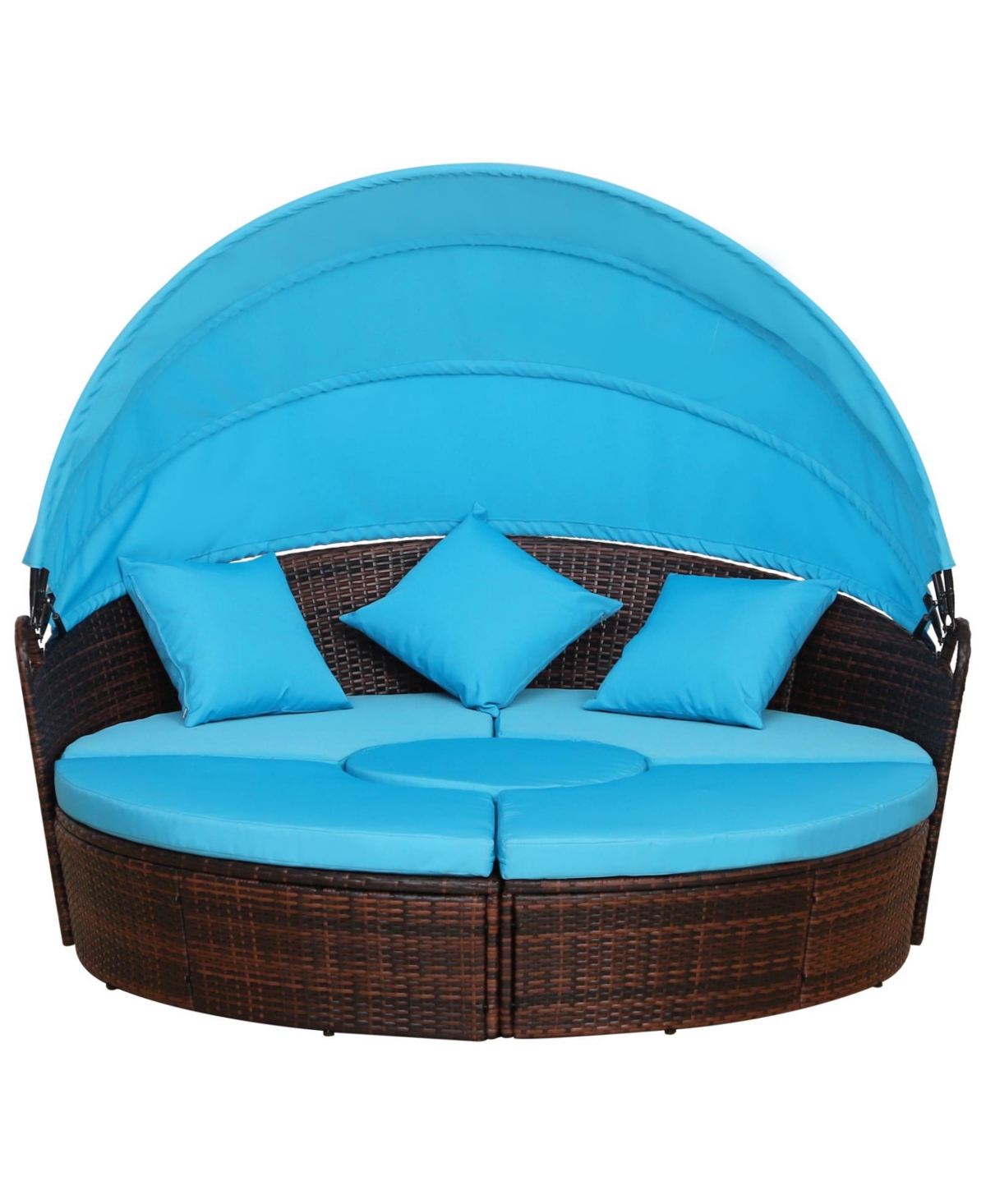 Click here for Outsunny Rat Daybed Patio Furniture Set w/ Adjusta... prices