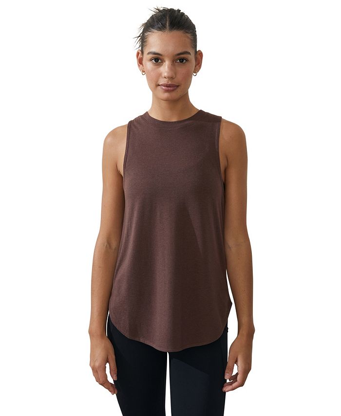 COTTON ON Women's Active Curve Hem Tank Top - Macy's