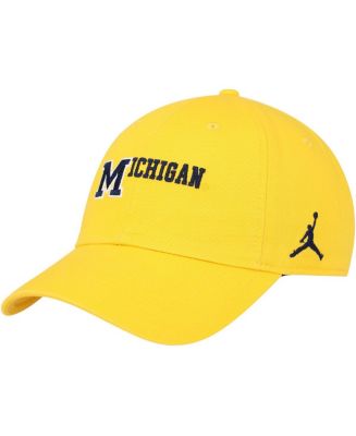 Men's Jordan Maize Michigan Wolverines Heritage86 Wordmark Adjustable ...