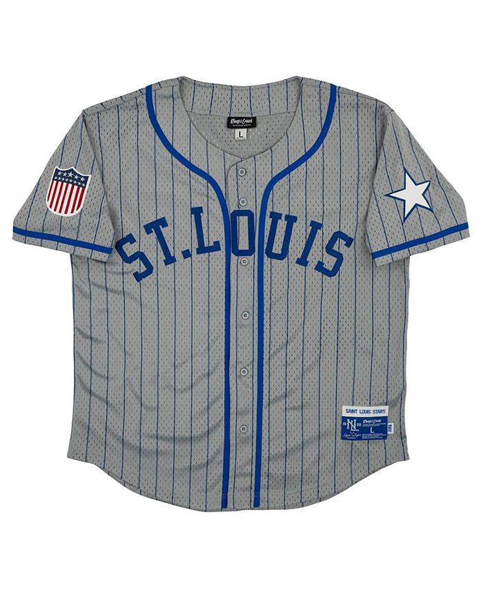 Rings & Crwns Men's #17 Gray St. Louis Stars Mesh Button-Down Replica ...