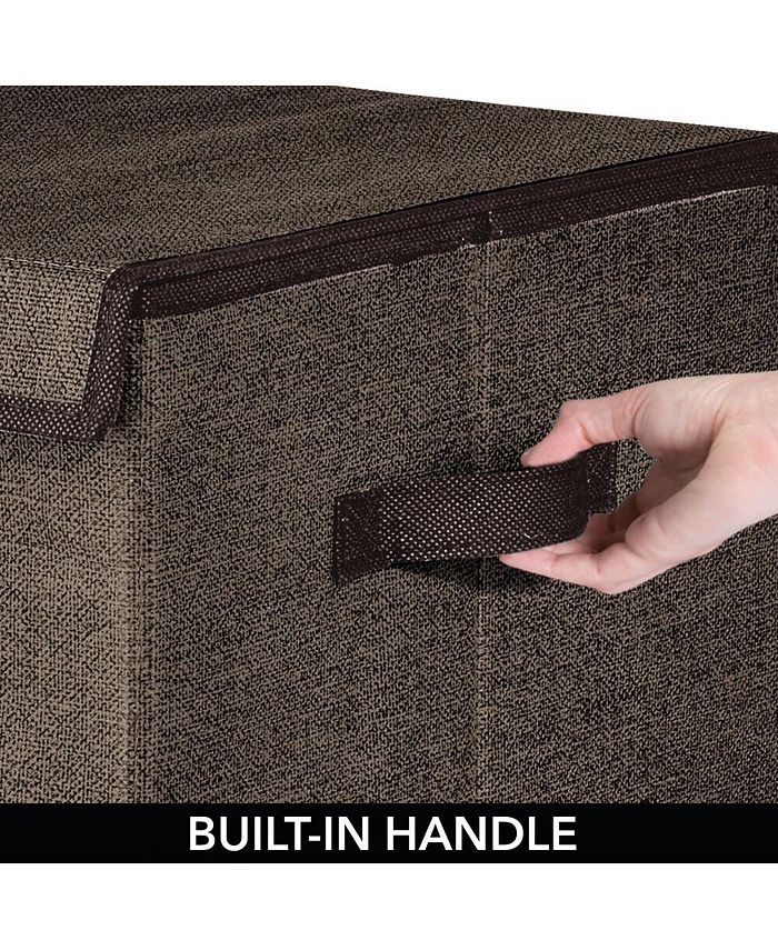 mDesign Large Single Hamper Basket with Lid and Handles & Reviews ...