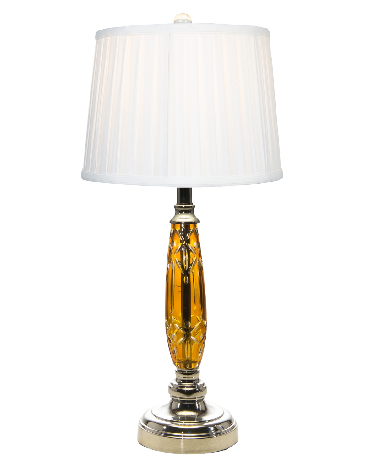 Click here for Dale Tiffany Glossy Amber Lead Crystal Table Lamp... prices
