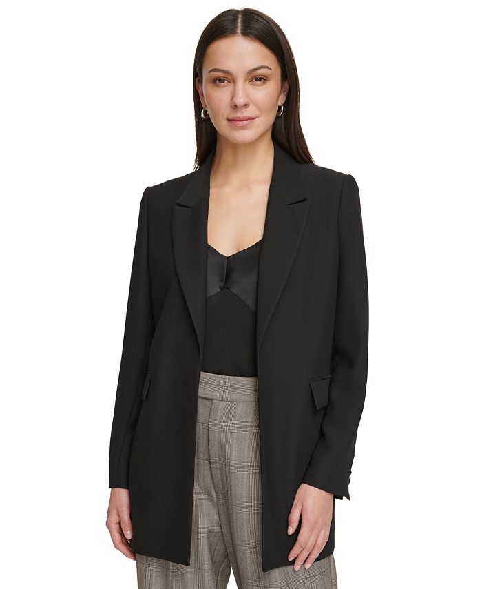 DKNY Women's Notched-Collar Open-Front Blazer - Macy's