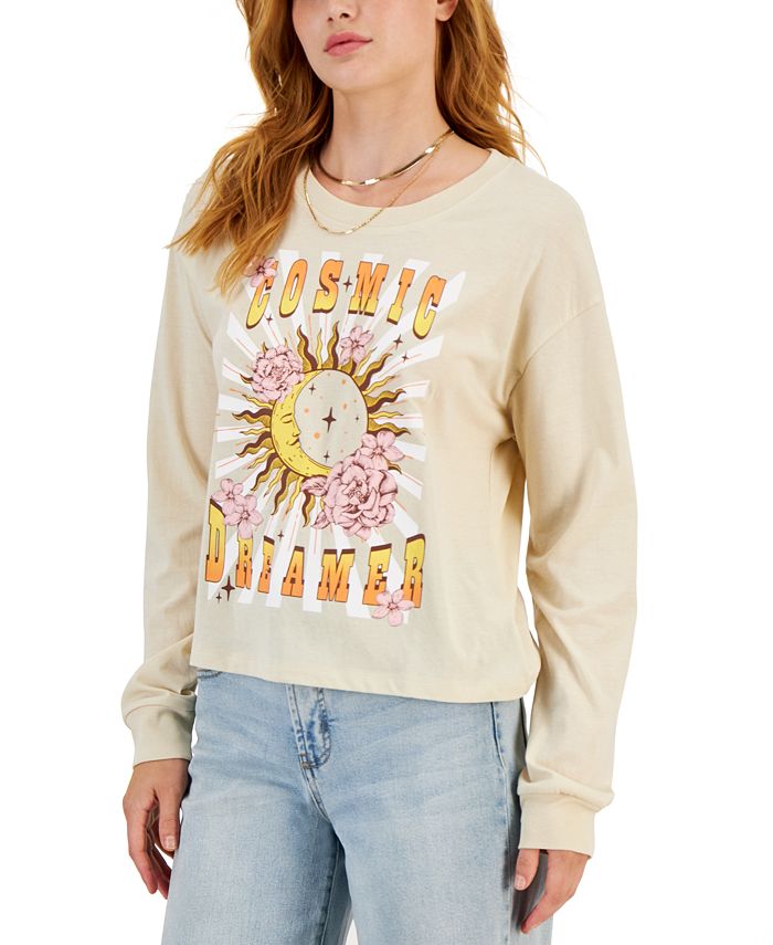 Rebellious One Juniors' Cosmic Dreamer Long-Sleeve T-Shirt - Macy's