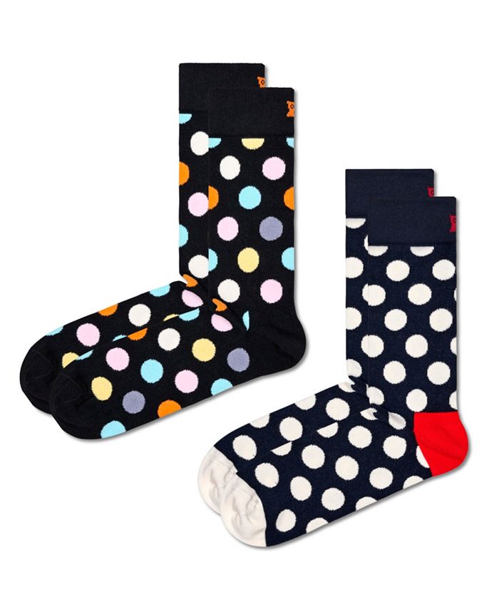 Happy Socks Classic Big Dot Socks, Pack of 2 - Macy's