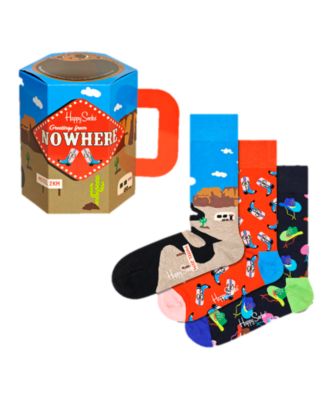 Happy Socks Welcome To Nowhere Socks Gift Set, Pack of 3 - Macy's
