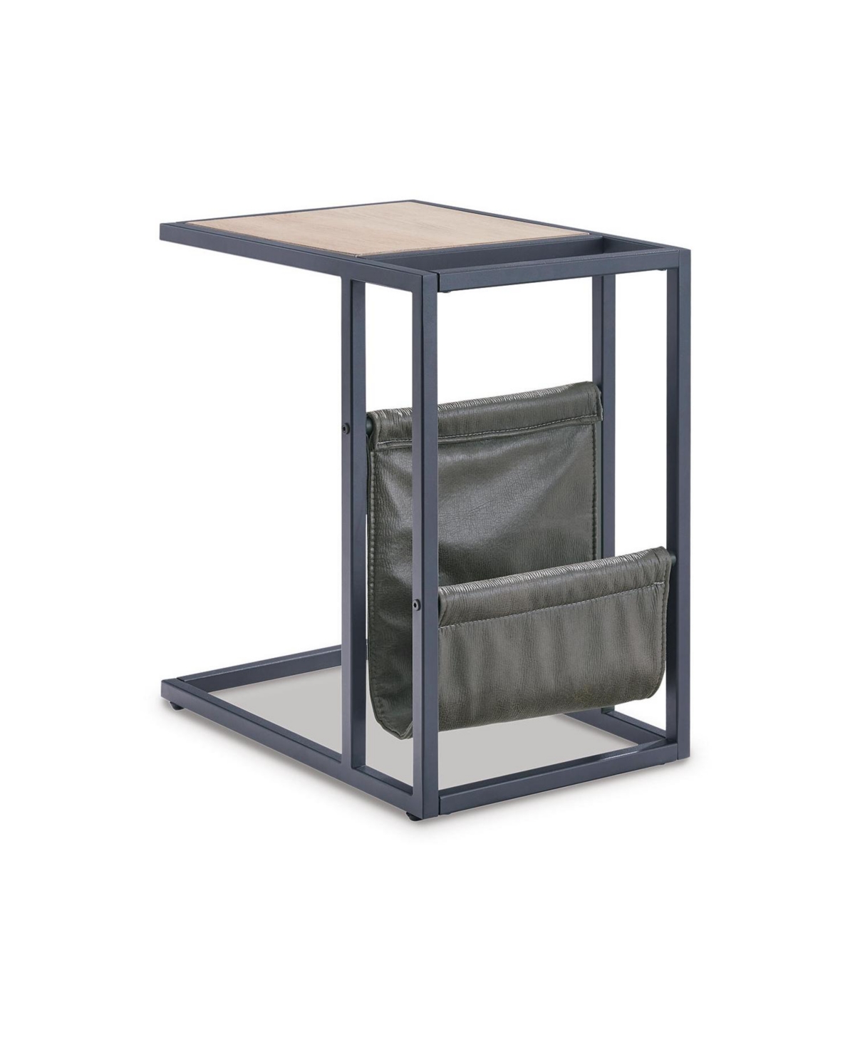 Click here for Freslowe Chair Side End Table - Light Brown  Black prices