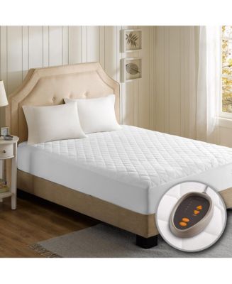 Gracie Mills Cotton Blend Heated Electric Matt Pad, White - Twin XL ...