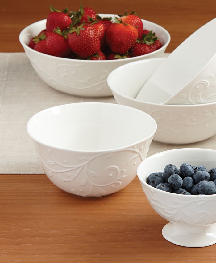Lenox Opal Innocence Carved Fruit Bowls, Set Of 4 - Macy's