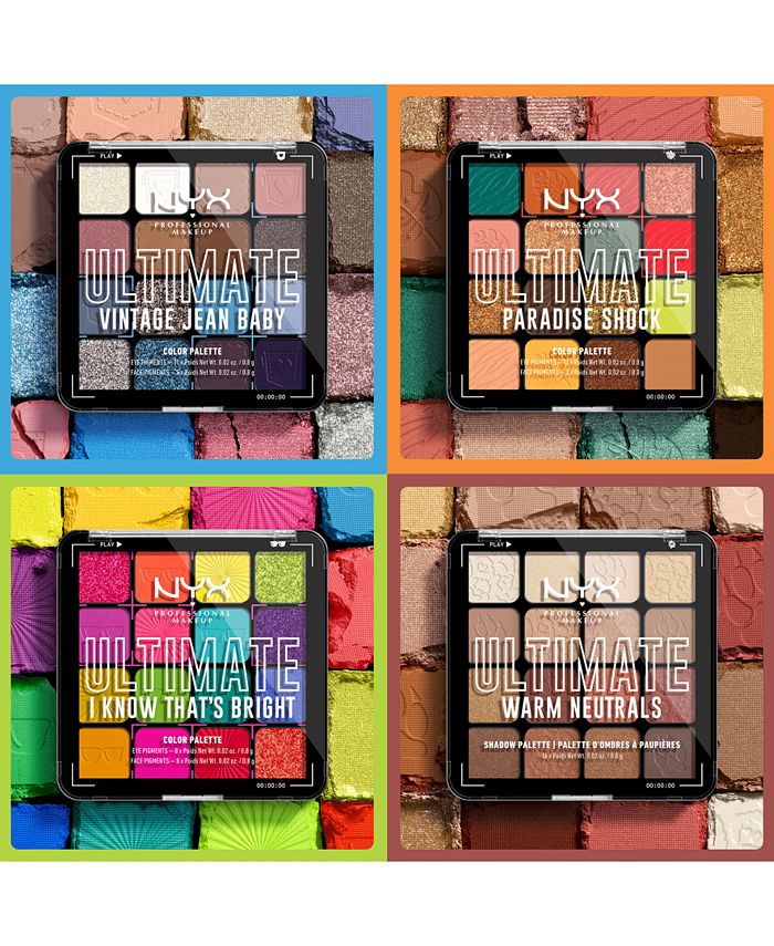 NYX Professional Makeup Ultimate Shadow Palette - Warm Neutrals - Macy's