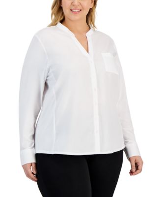 Macy's calvin klein plus size tops store