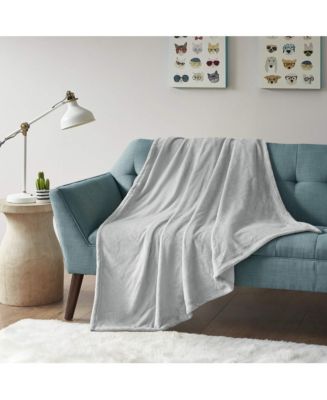 Gracie Mills Oversized Solid Microlight Chevron Plush Brushed Throw ...