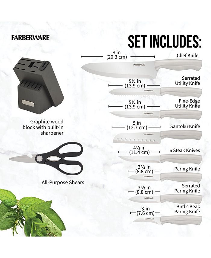Farberware Edgekeeper 15-Piece Cutlery Set - Macy's
