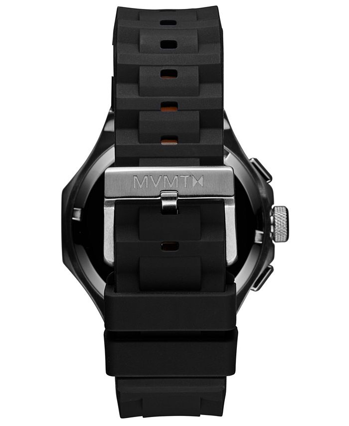 MVMT Men's Raptor Black Silicone Strap Watch 46mm - Macy's