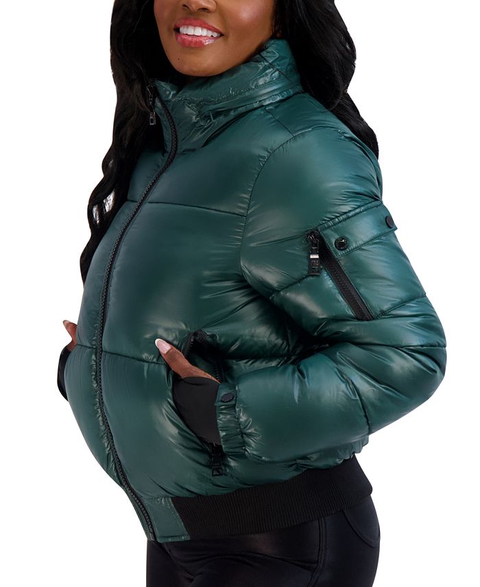 Steve Madden Juniors' Bomber Puffer Coat - Macy's