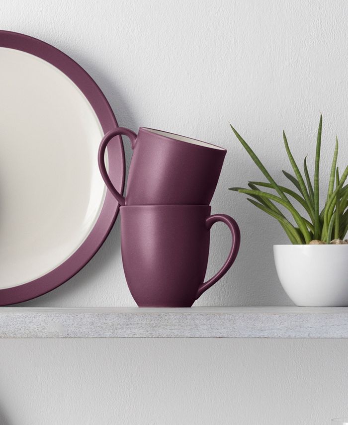 Noritake Colorwave Curve Burgundy 16-Pc. Dinnerware Set, Service for 4 ...
