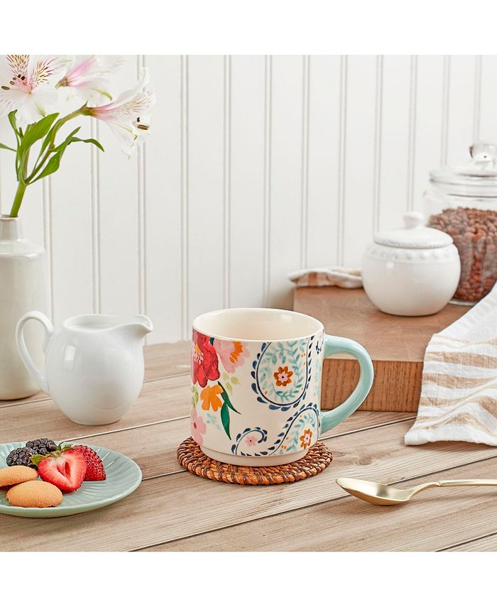 Dolly Parton Paisley Mugs 16 oz, Set of 4 - Macy's