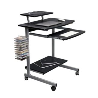 Simplie Fun Compact Computer Cart With Storage, Espresso - Macy's