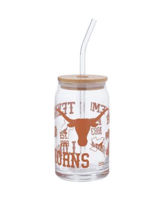 Texas Longhorns 16 Oz Can Glass with Straw - Macy's
