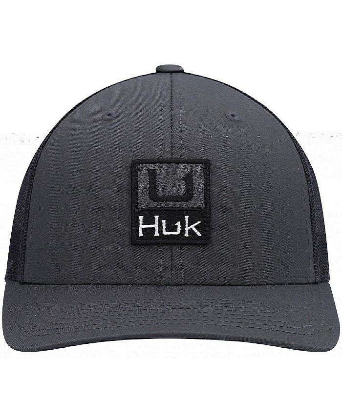 Huk Men's Charcoal Huk'd Up Trucker Snapback Hat - Macy's