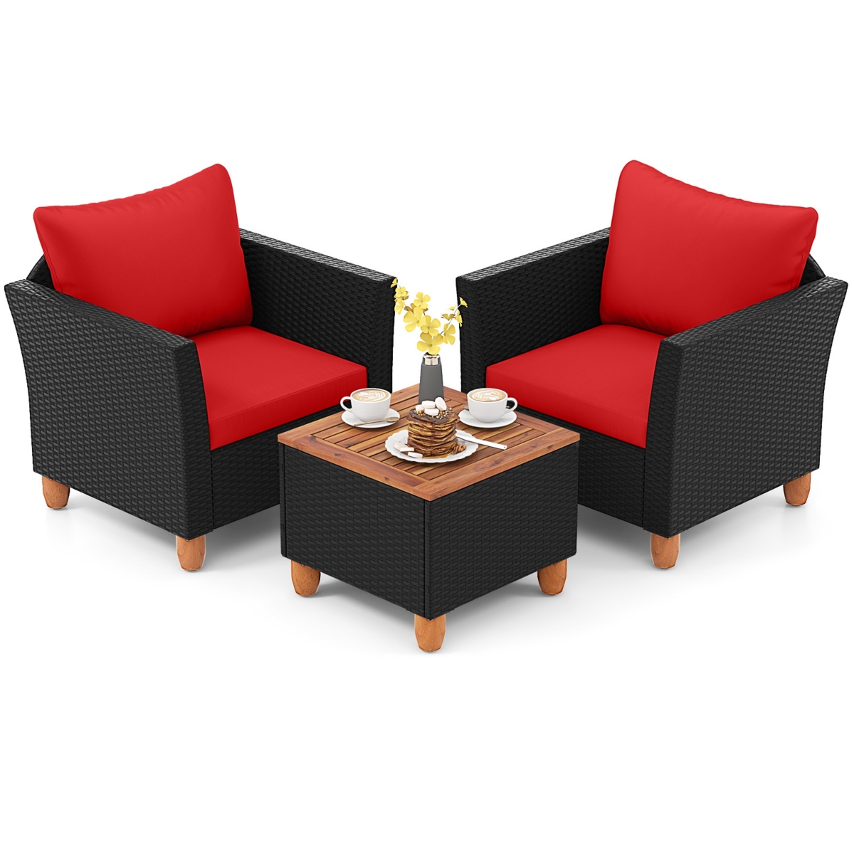 Click here for 3PCS Patio Rattan Furniture Set Cushioned Sofa Sto... prices