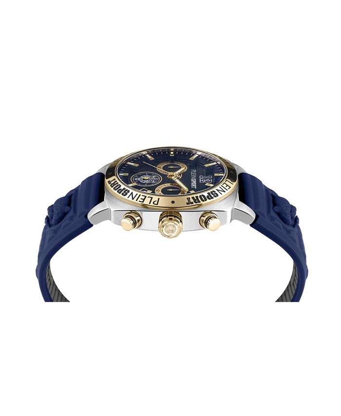 Plein Sport Men's Wildcat Blue Silicone Strap Watch 40mm - Macy's