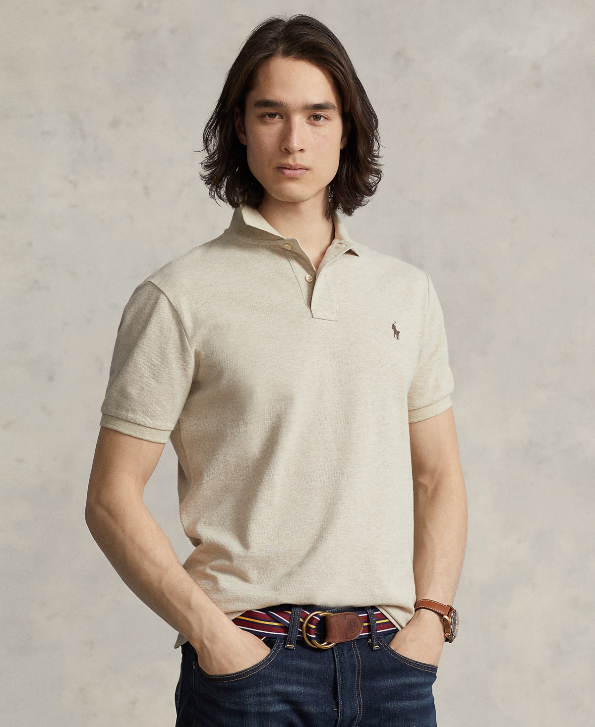 Click here for Polo Ralph Lauren Mens Cotton Custom Slim Fit Mesh... prices