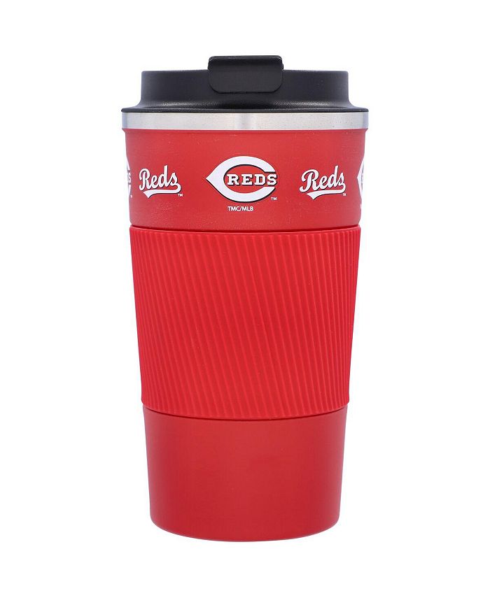 Memory Company Cincinnati Reds 18 Oz Coffee Tumbler with Silicone Grip ...