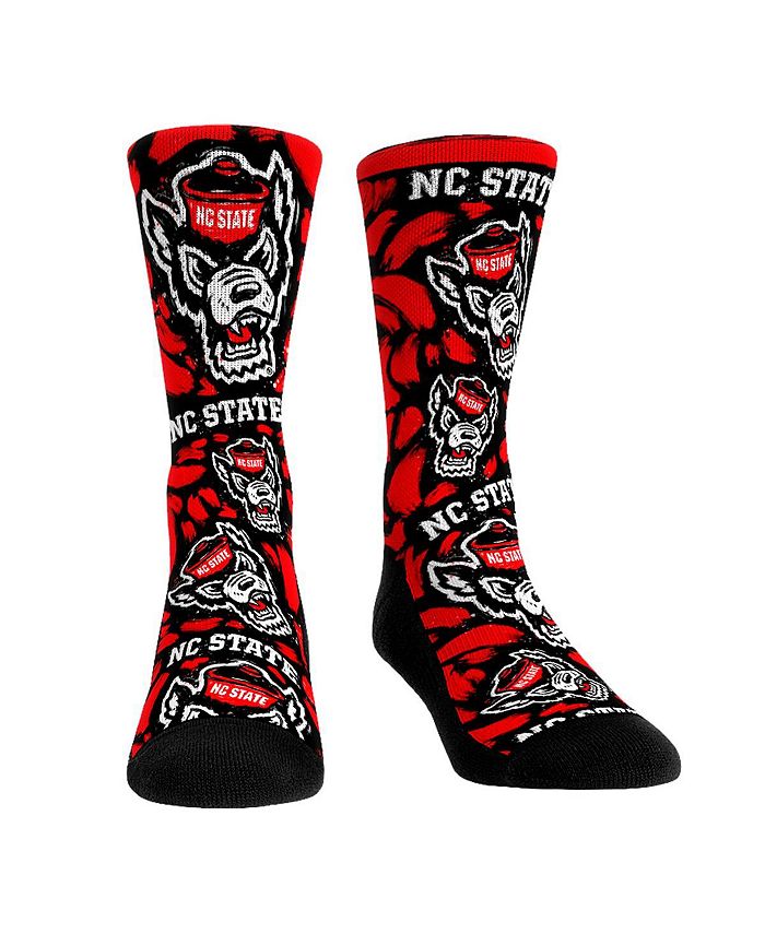 Rock 'Em Men's and Women's Socks NC State Wolfpack Allover Logo and ...