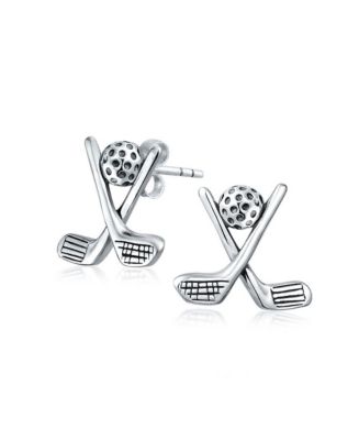 Bling Jewelry Sporty Sterling Silver Golf Studs Earrings Unique Gift ...