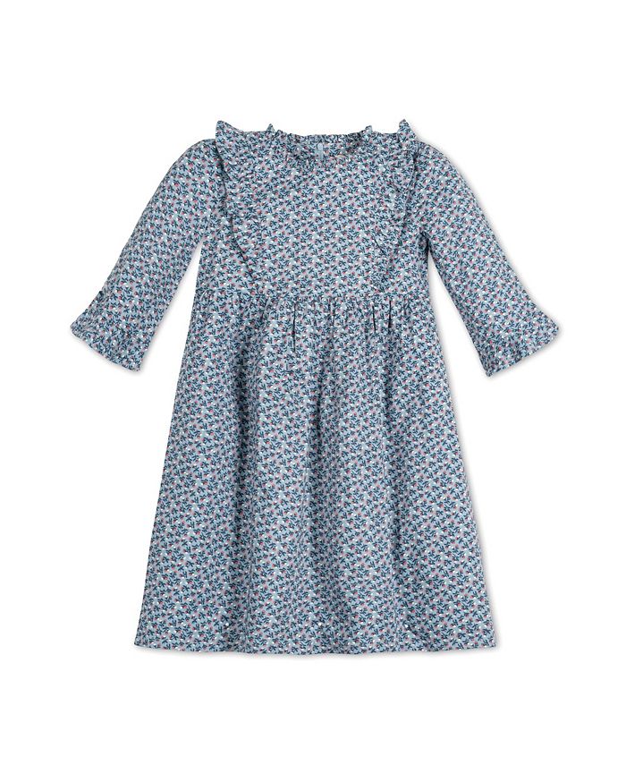Hope & Henry Big Girls Long Sleeve Ruffle Trim Dress - Macy's
