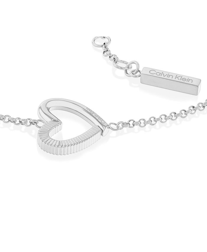 Calvin Klein Women's Stainless Steel Heart Bracelet - Macy's