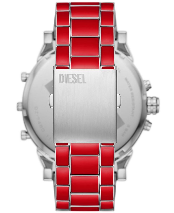 Diesel Men's Mr. Daddy 2.0 Quartz Chronograph Red Stainless Steel Watch ...
