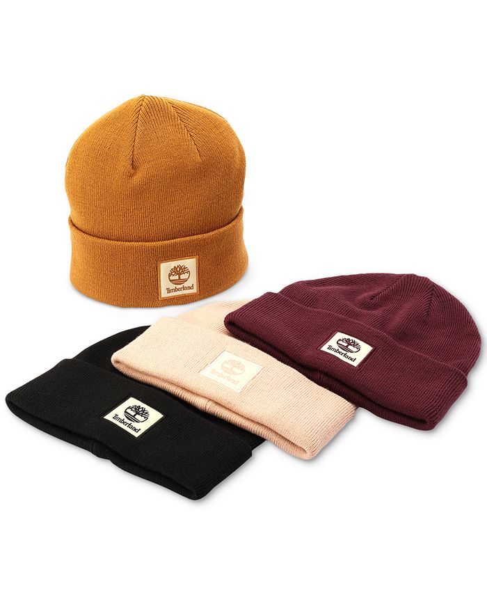 Timberland Women's Classic Tonal Patch Cuffed Beanie - Macy's
