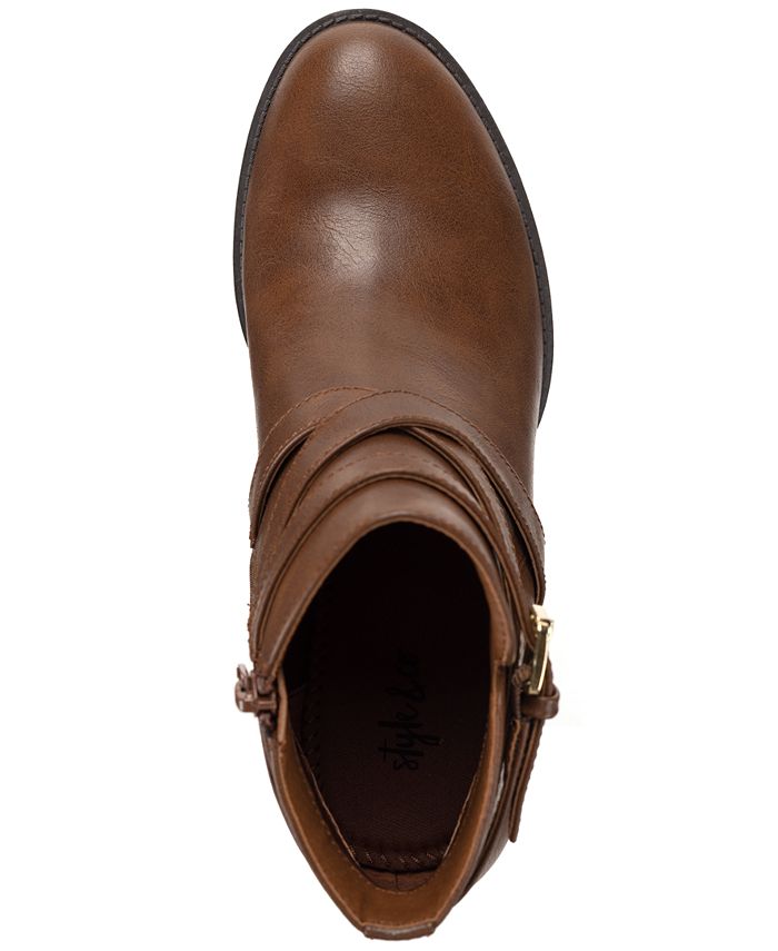 Style & Co Harmonyy Buckled Dress Booties, Created for Macy's - Macy's
