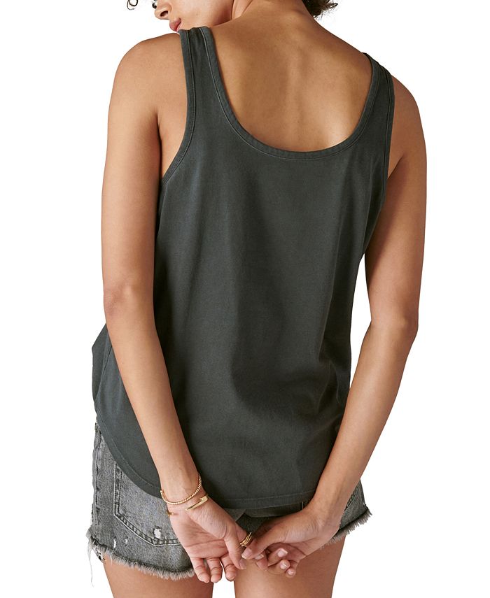 Lucky Brand Women's Cotton AC/DC High Voltage Tank - Macy's