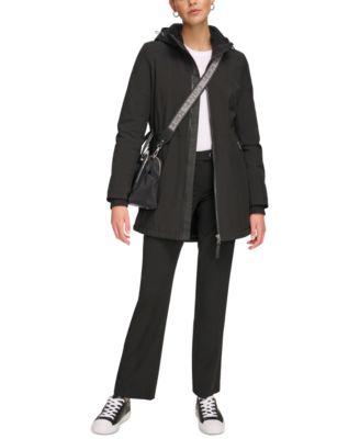 Calvin klein petite hooded puffer coat store
