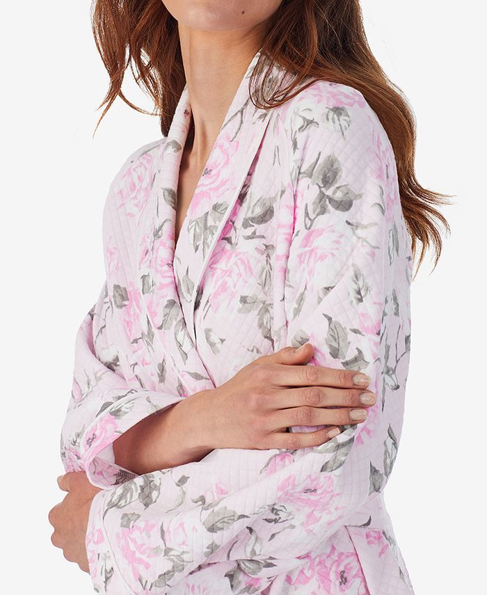 Eileen West Women's Diamond Quilted Ballet Wrap Robe - Macy's