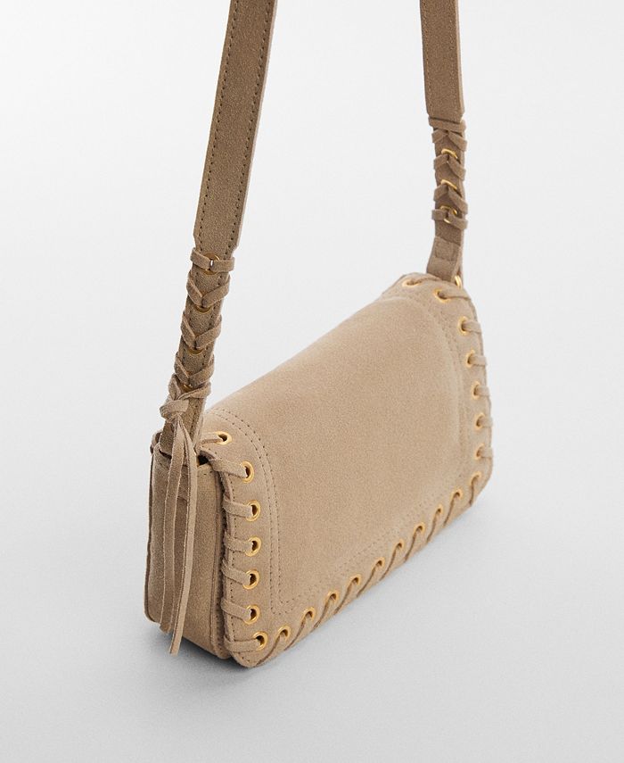 MANGO Women's Stud Leather Bag - Macy's