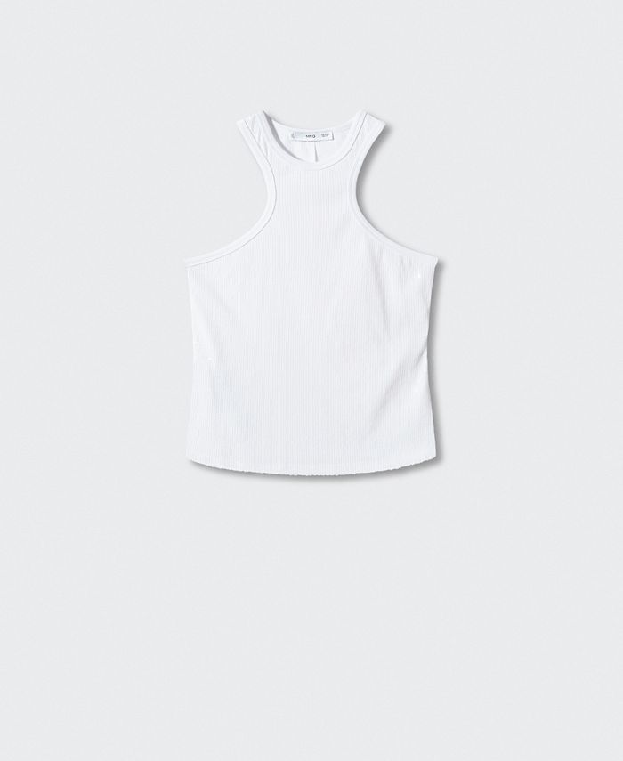 MANGO Women's Sequin Halter Top - Macy's