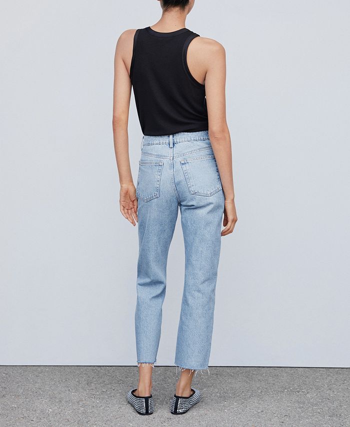 MANGO Women's High Waist Straight Jeans - Macy's