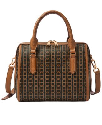 Fossil Williamson Coated Fabric Satchel - Macy's