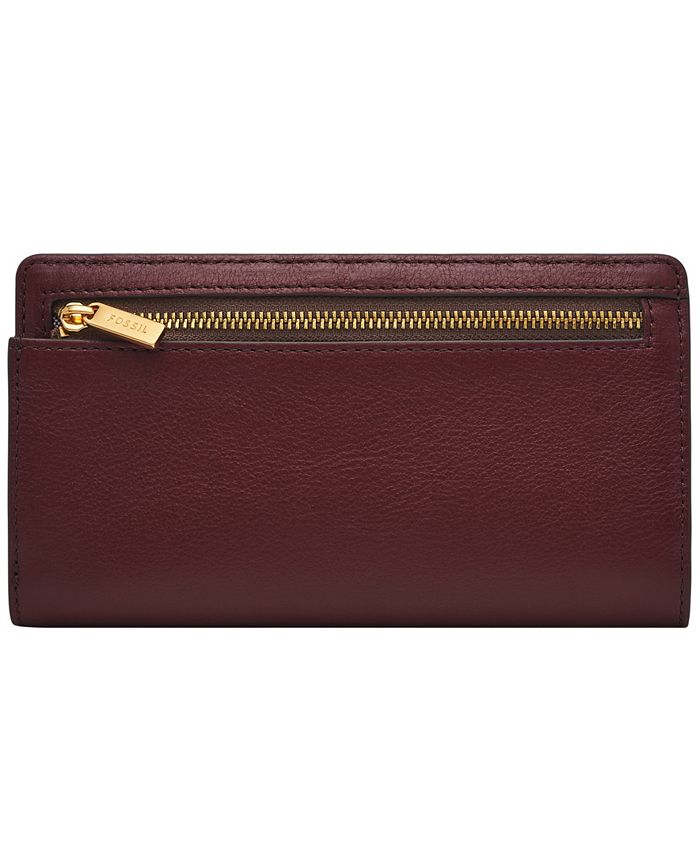 Fossil Liza Leather Slim Bifold Wallet - Macy's