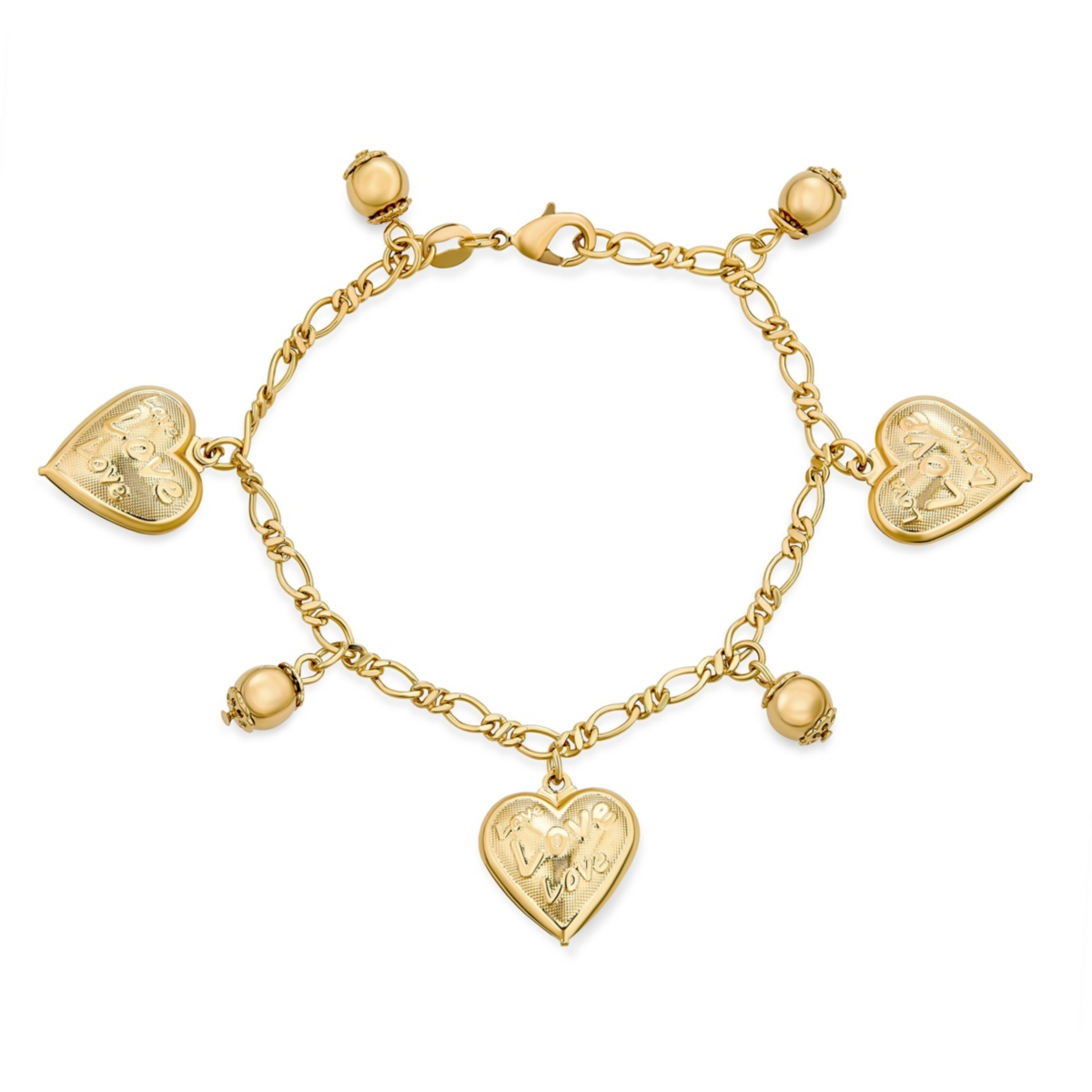 Click here for Bling Jewelry Message Love Hearts Charm Bracelet 1... prices