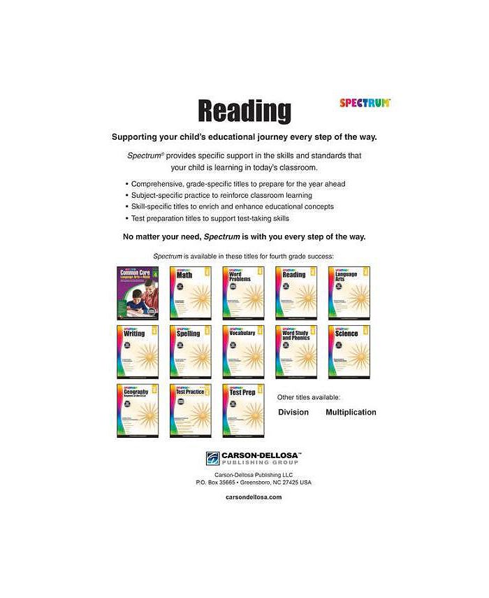 Barnes & Noble Spectrum Reading Workbook, Grade 4 by Spectrum Compiler ...