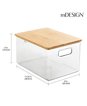 mDesign Plastic Kitchen Food Storage Bin with Lid, Medium - 4 Pack - Macy's