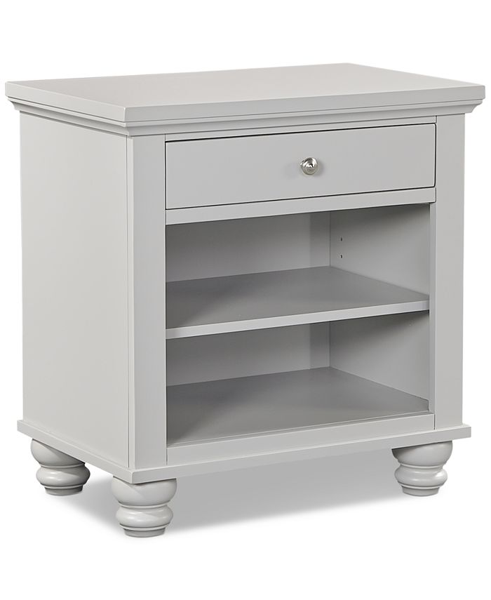 Furniture CLOSEOUT! Cambridge Grey Nightstand - Macy's