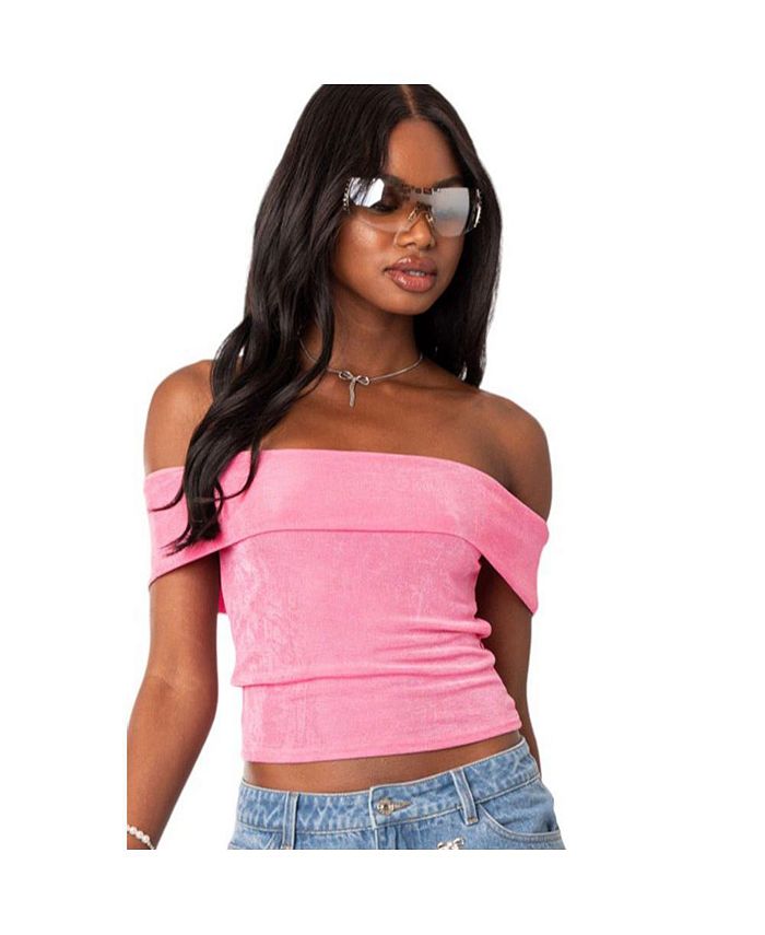 Edikted Women's Mindi Fold Over Top - Macy's